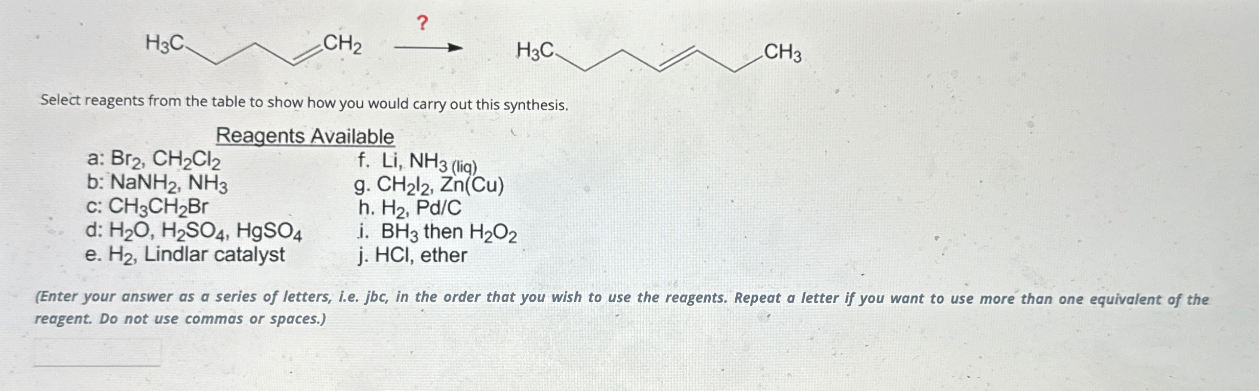 Solved Select reagents from the table to show how you would | Chegg.com