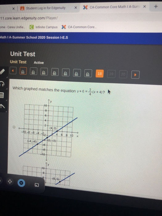 Solved Student Log In For Edgenuity X X CA Common Core Math Chegg