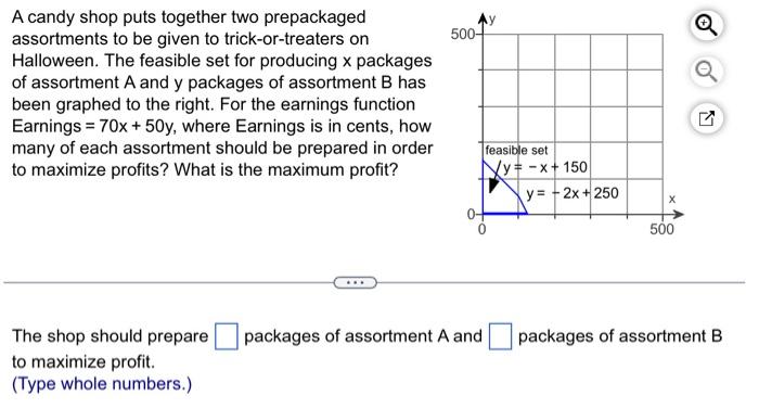 Solved A candy shop puts together two prepackaged | Chegg.com