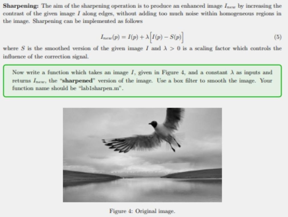 Solved Sharpening: The aim of the sharpening operation is to | Chegg.com
