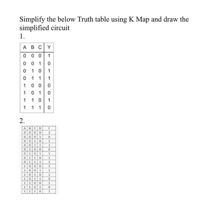 Solved Simplify The Below Circuits Using K Map And Draw The 3461