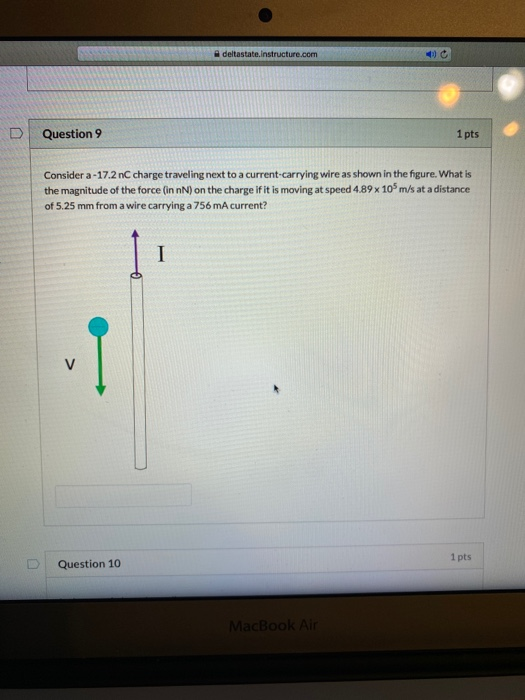 Solved deltastate Instructure.com D Question 9 1 pts | Chegg.com