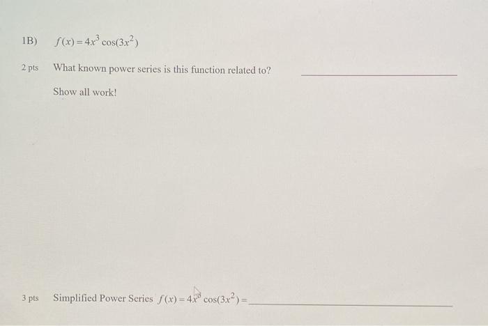 Solved 1. Use known Maclaurin series to formulate power | Chegg.com