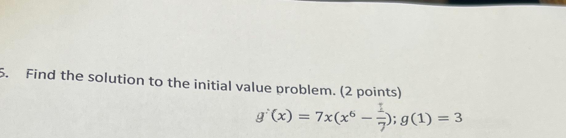Solved Find the solution to the initial value problem. ( 2 | Chegg.com