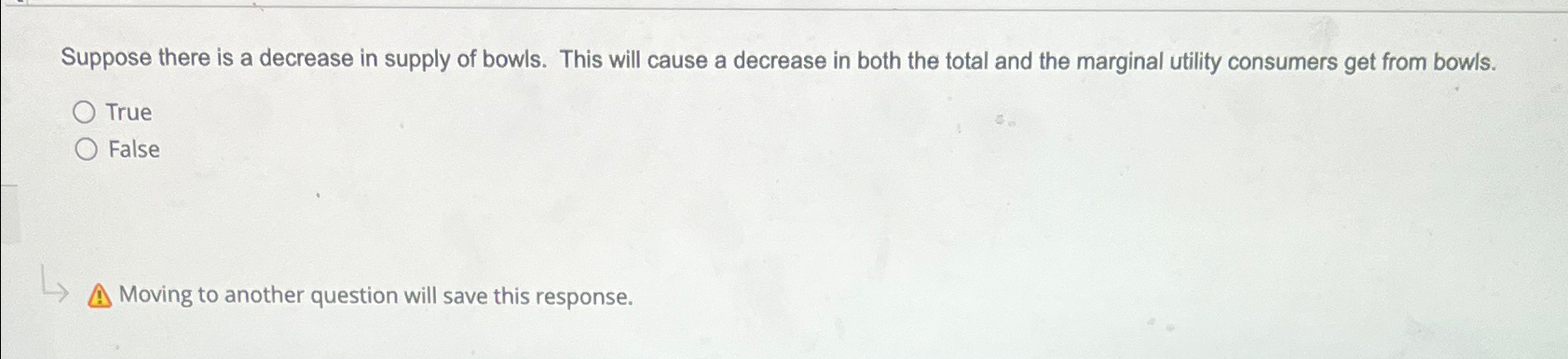 Solved Suppose there is a decrease in supply of bowls. This | Chegg.com