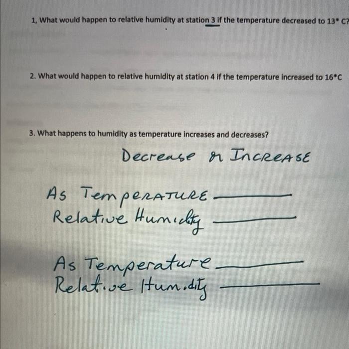 Solved Relative Humidity Absolute Humidity: amount of water | Chegg.com
