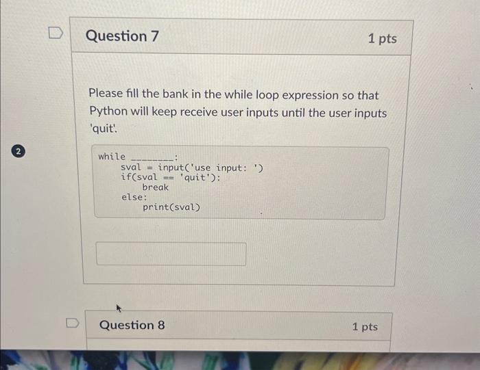 Solved Please fill the bank in the while loop expression so | Chegg.com