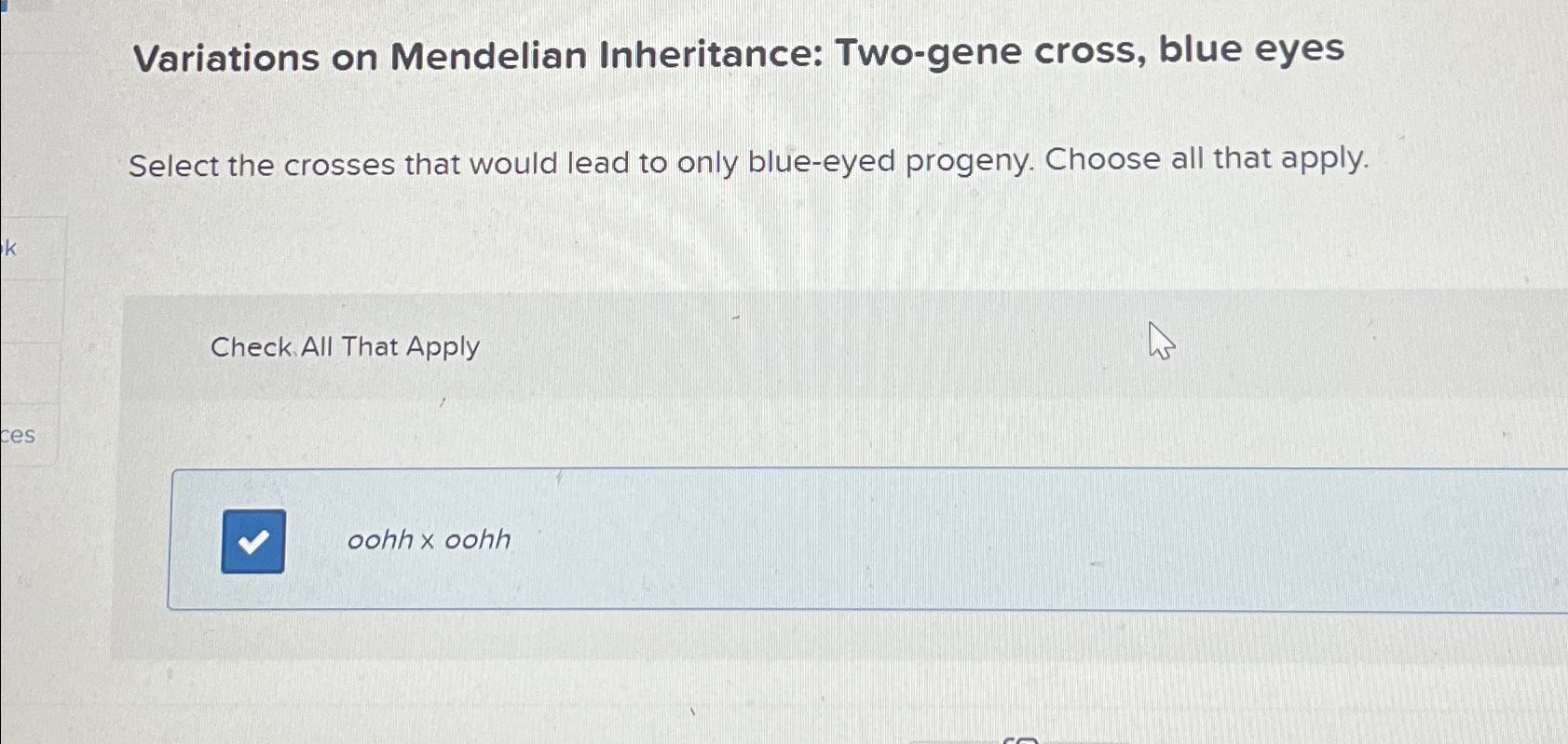 Solved Variations on Mendelian Inheritance: Two-gene cross, | Chegg.com