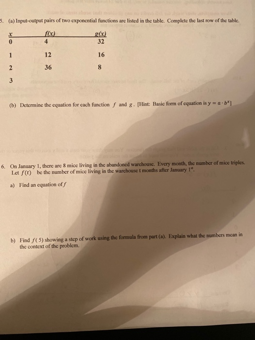 Solved 5. (a) Input-output pairs of two exponential | Chegg.com