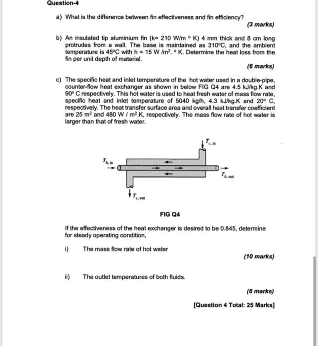 Solved Question-4 a) What is the difference between fin | Chegg.com