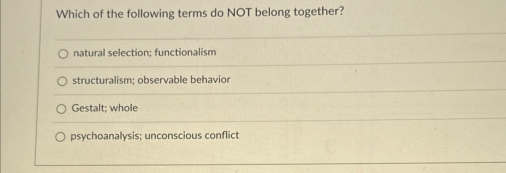 Solved Which of the following terms do NOT belong | Chegg.com