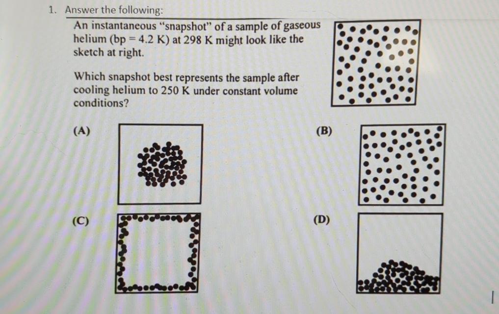 Solved Answer the following:\\nAn instantaneous "snapshot" | Chegg.com