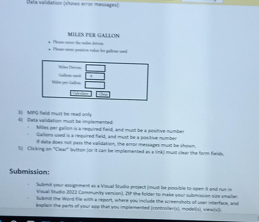 Solved Develop a single page web app using ASP.NET Core MVC | Chegg.com
