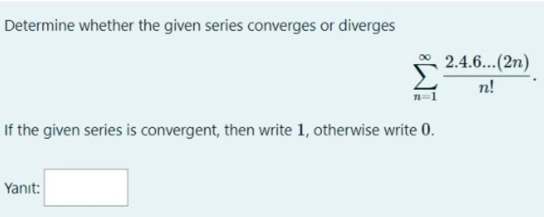 Solved Determine whether the given series converges or | Chegg.com