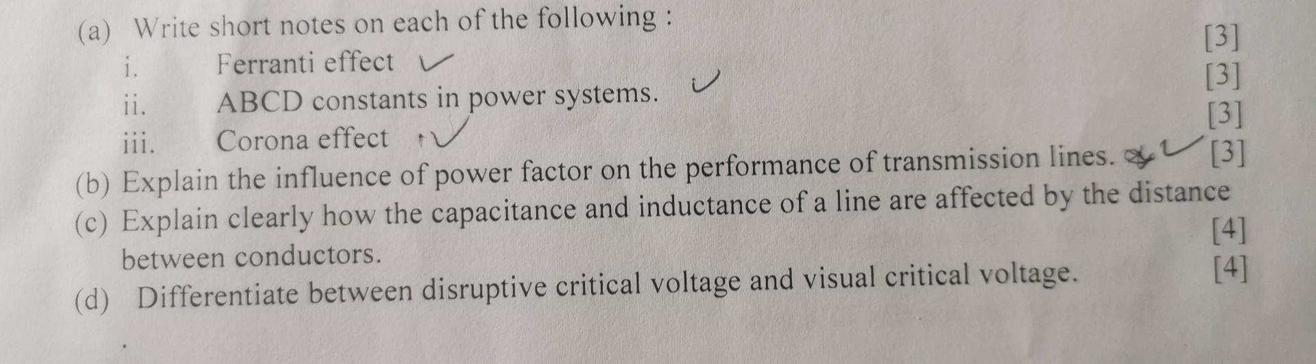 Solved (a) Write short notes on each of the following: [3] | Chegg.com