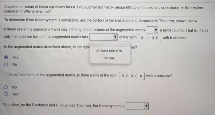 Solved Suppose A System Of Linear Equations Has A 3x5 