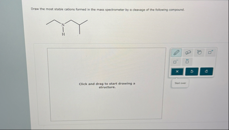 Solved Draw the most stable cations formed in the mass | Chegg.com