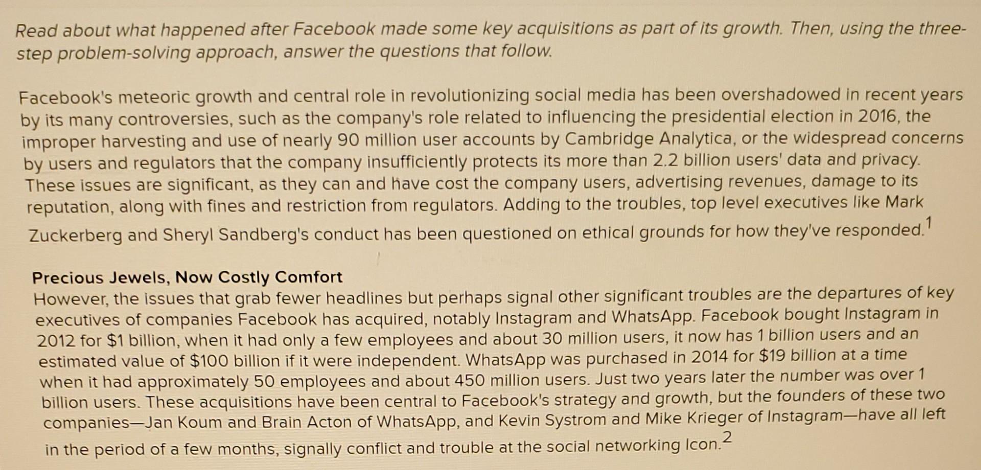 Solved 14. Problem Solving Application Case-With Trouble | Chegg.com