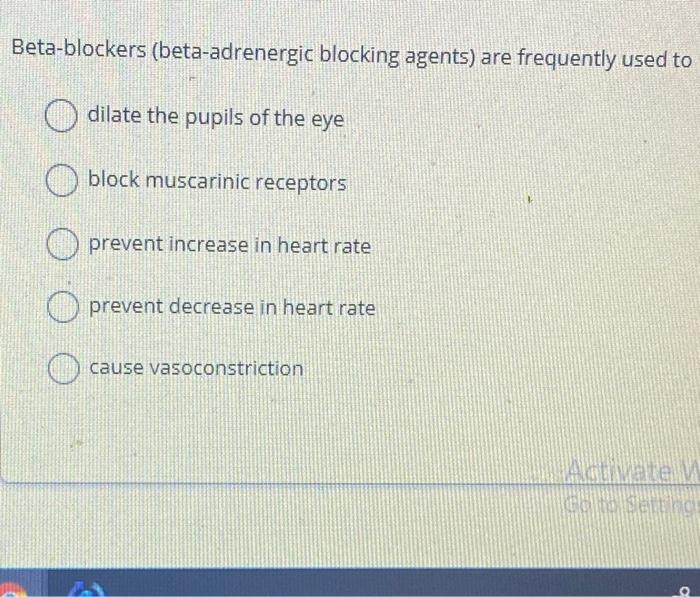 Solved Beta-blockers (beta-adrenergic blocking agents) are | Chegg.com