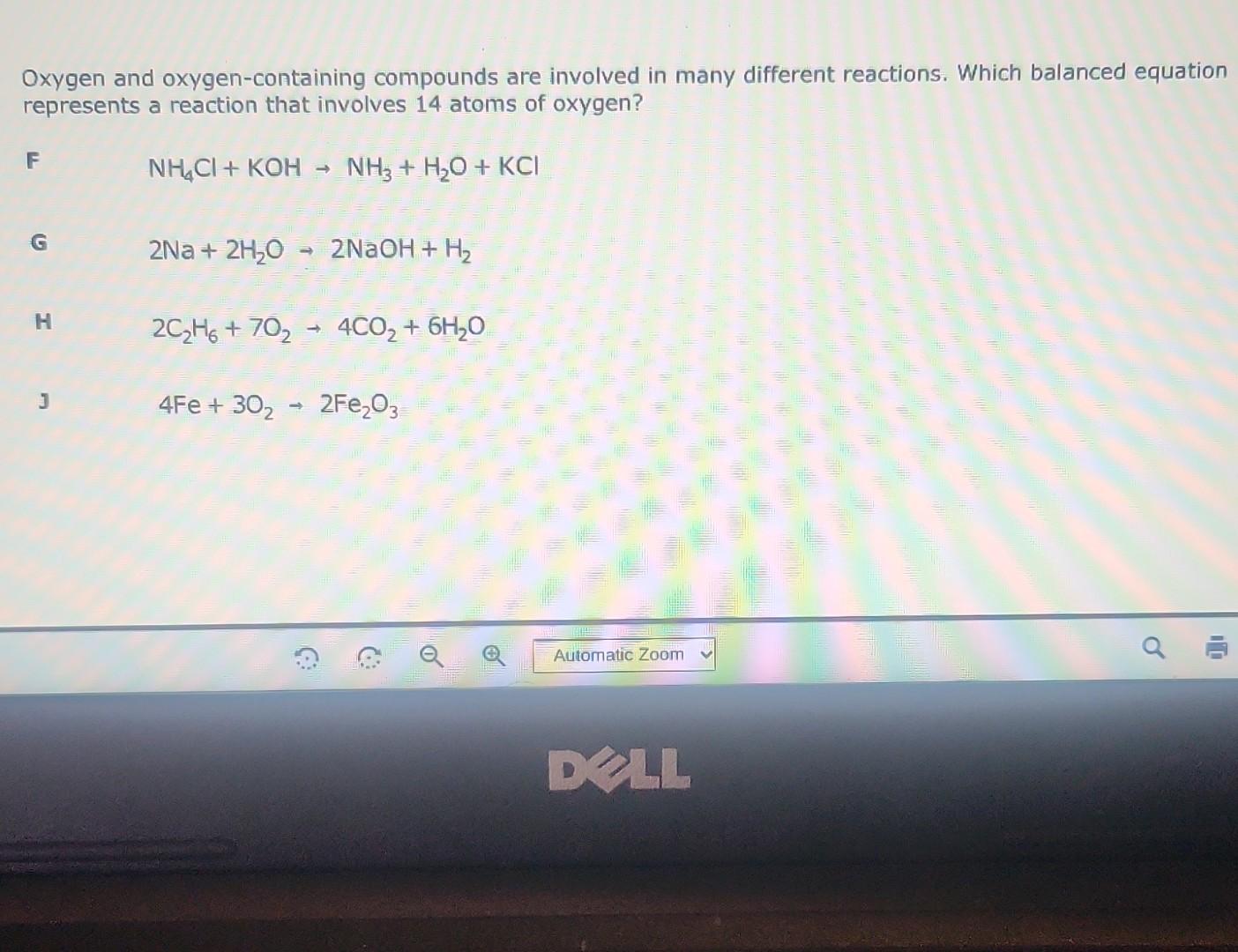 Solved Oxygen and oxygen-containing compounds are involved | Chegg.com
