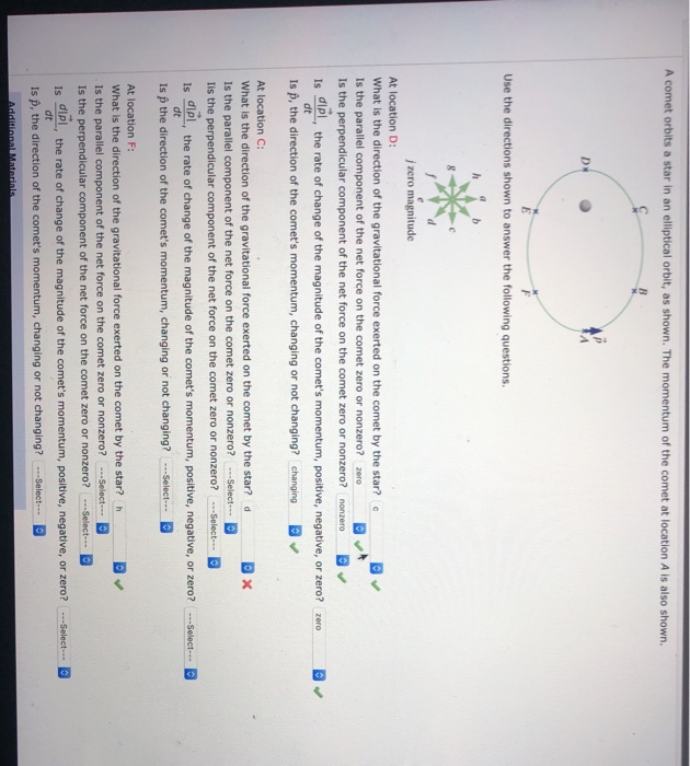 Solved A Comet Orbits A Star In An Elliptical Orbit As