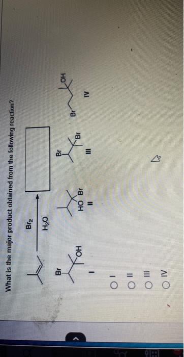 Solved What is the major product obtained from the following | Chegg.com