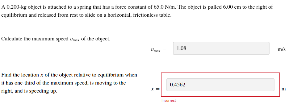 Solved A 0.200-kg ﻿object is attached to a spring that has a | Chegg.com