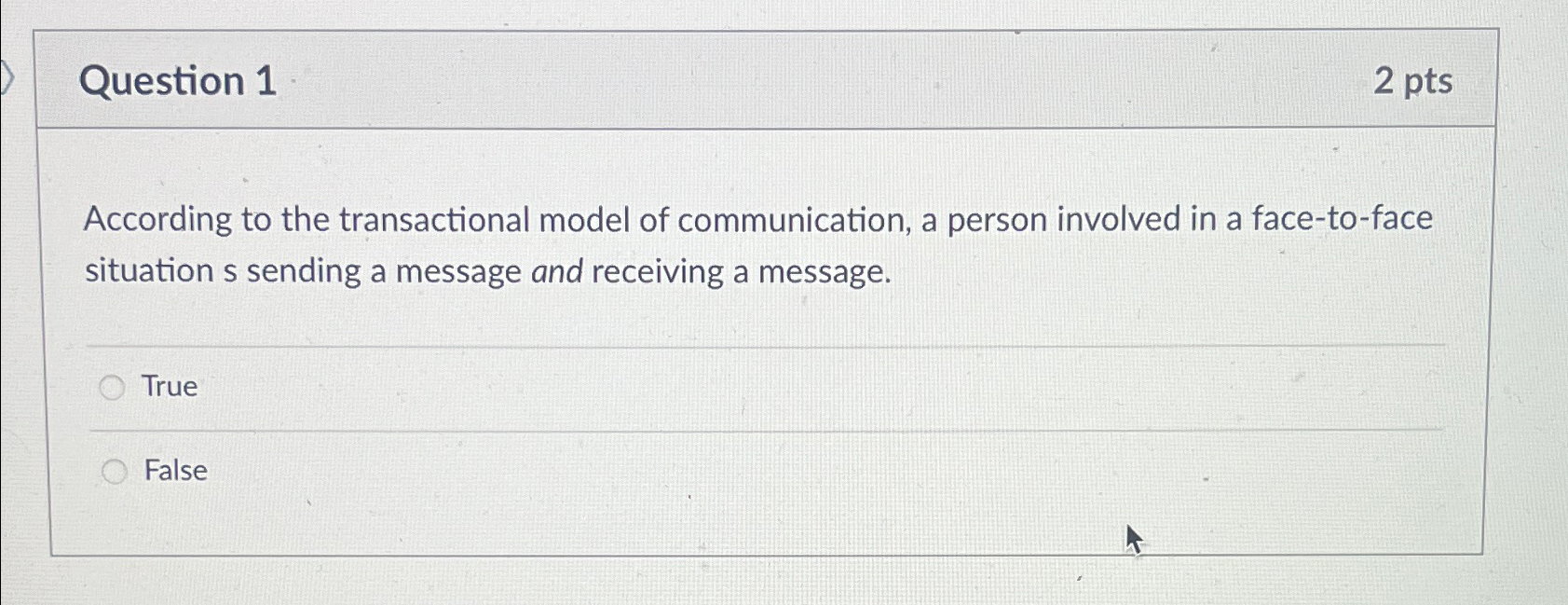 Solved Question 12ptsAccording to the transactional model of | Chegg.com