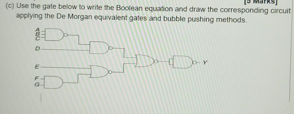 Solved Lo marks] (C) Use the gate below to write the Boolean | Chegg.com
