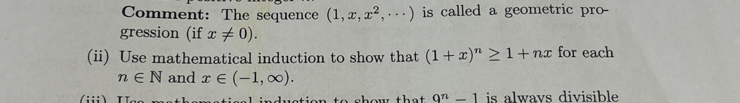 Solved (ii) ﻿Use mathematical induction to show that | Chegg.com