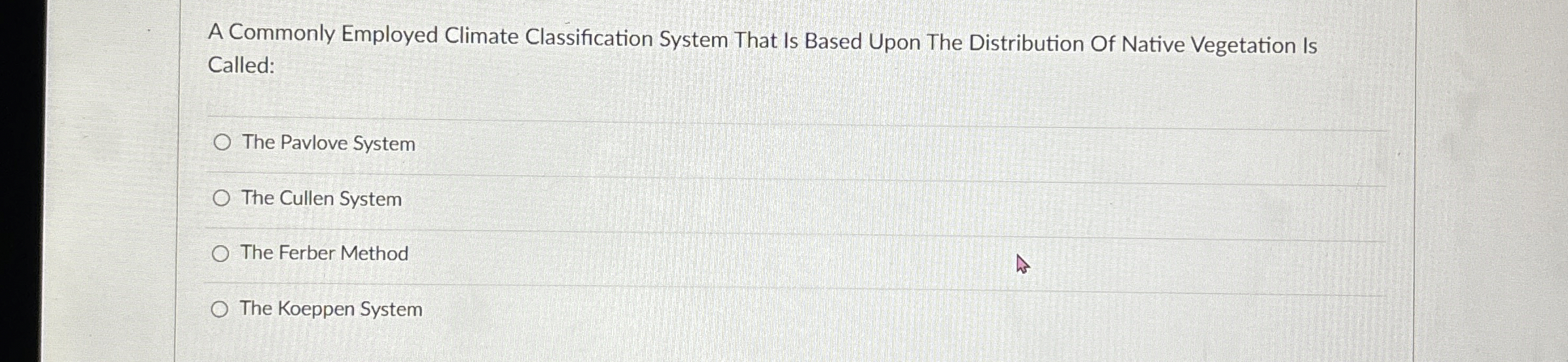 Solved A Commonly Employed Climate Classification System | Chegg.com