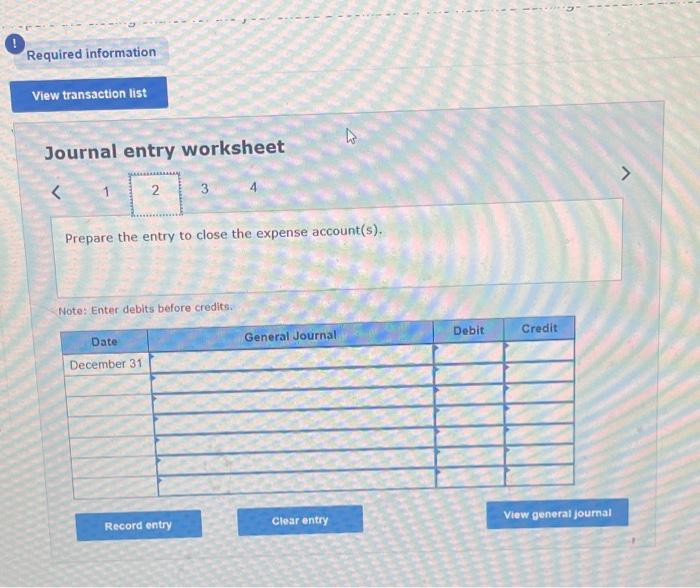 Solved Journal entry worksheet Prepare the entry to | Chegg.com