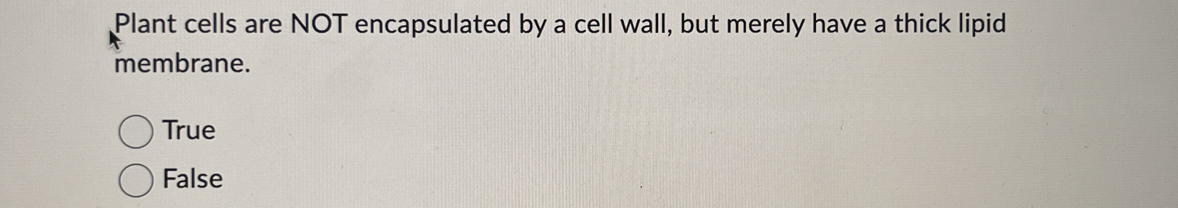 Solved Plant cells are NOT encapsulated by a cell wall, but | Chegg.com