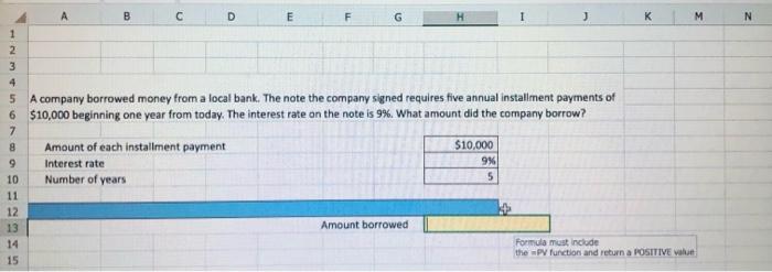 Solved A company borrowed money from a local bank. The note | Chegg.com