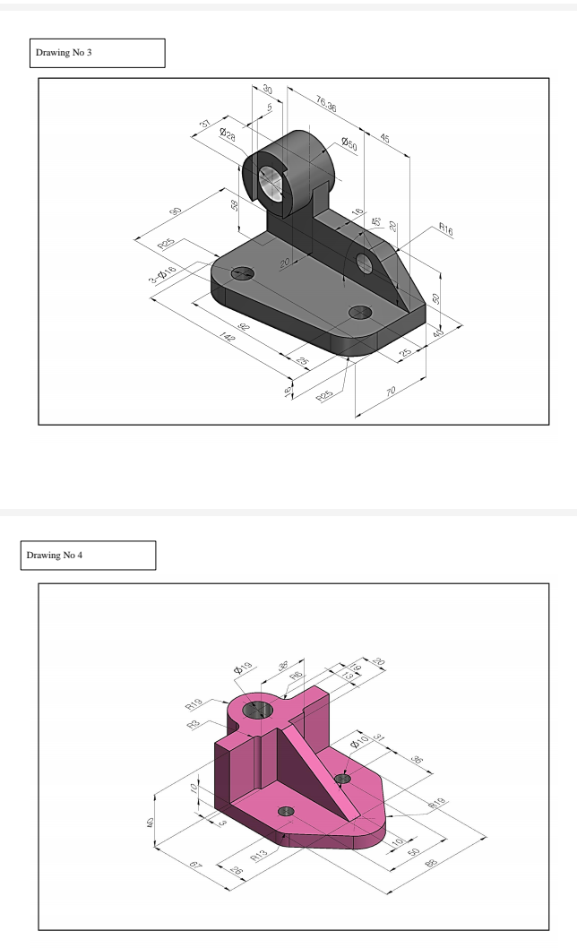 Solved Generate FRONT VIEW , TOP VIEW and SIDE VIEW of each | Chegg.com