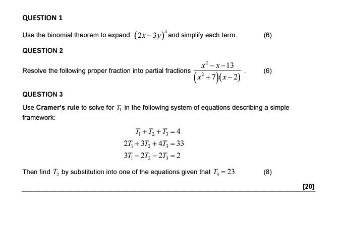 Solved Use the binomial theorem to expand (2x−3y)4 and | Chegg.com