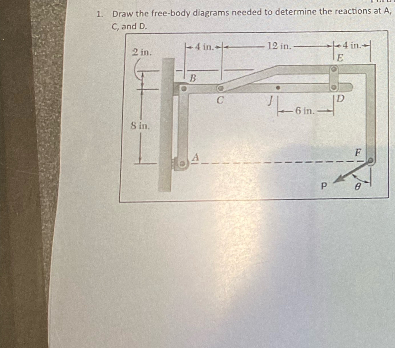 Draw the free-body diagrams needed to determine the | Chegg.com