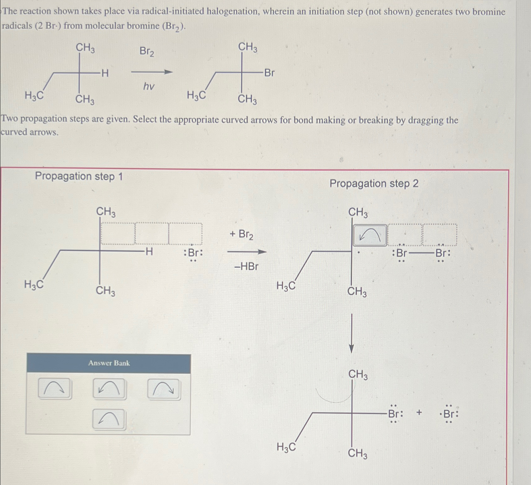 Solved The reaction shown takes place via radical-initiated | Chegg.com