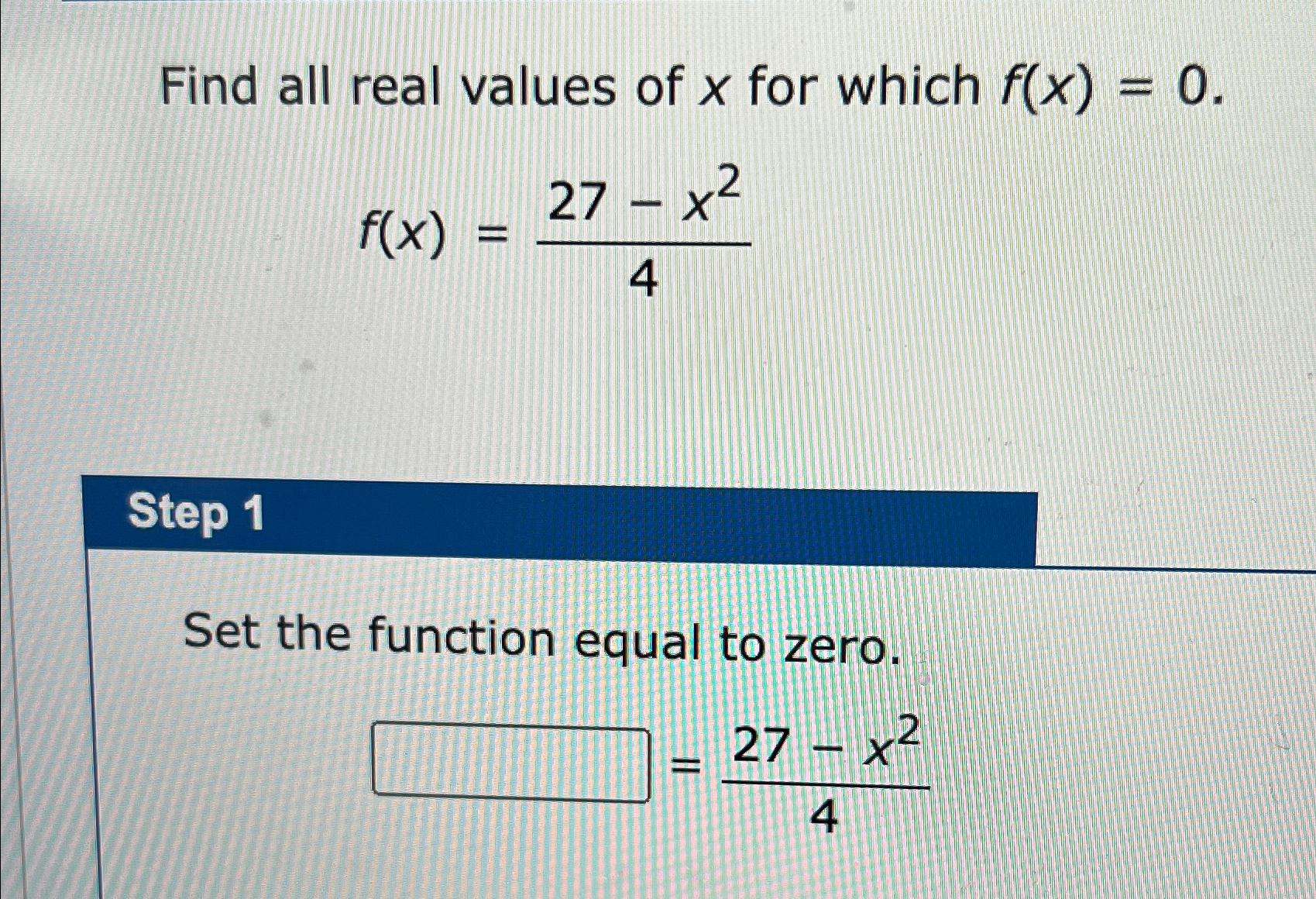 Solved Find all real values of x ﻿for which | Chegg.com