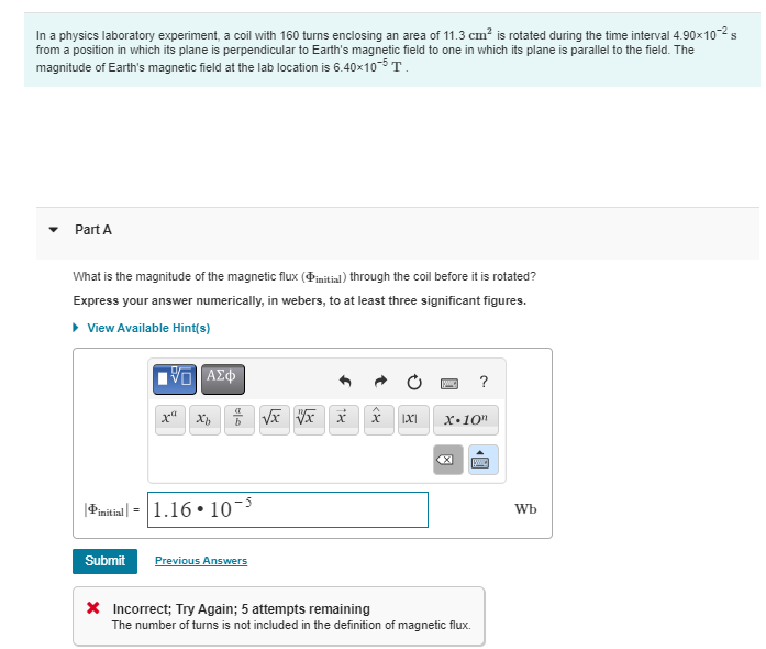 Solved In a physics laboratory experiment, a coil with 160 | Chegg.com