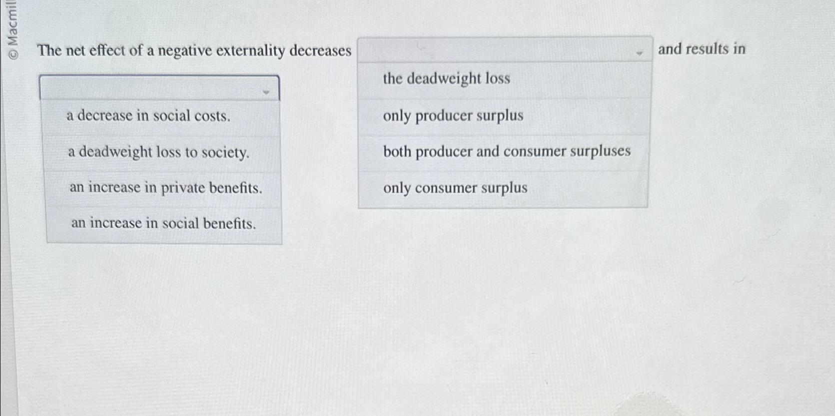 Solved The net effect of a negative externality decreases | Chegg.com