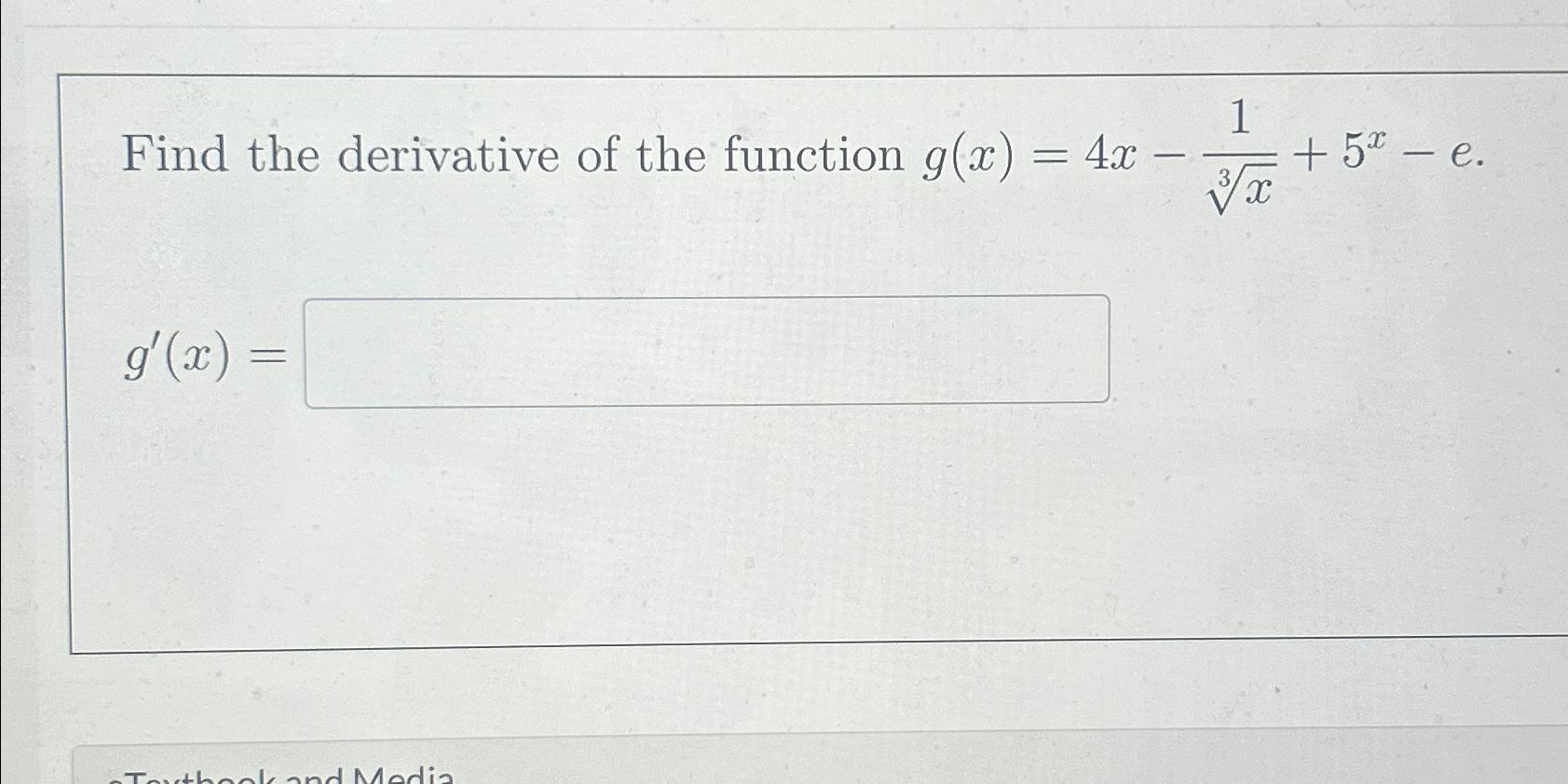 Solved Find the derivative of the function | Chegg.com