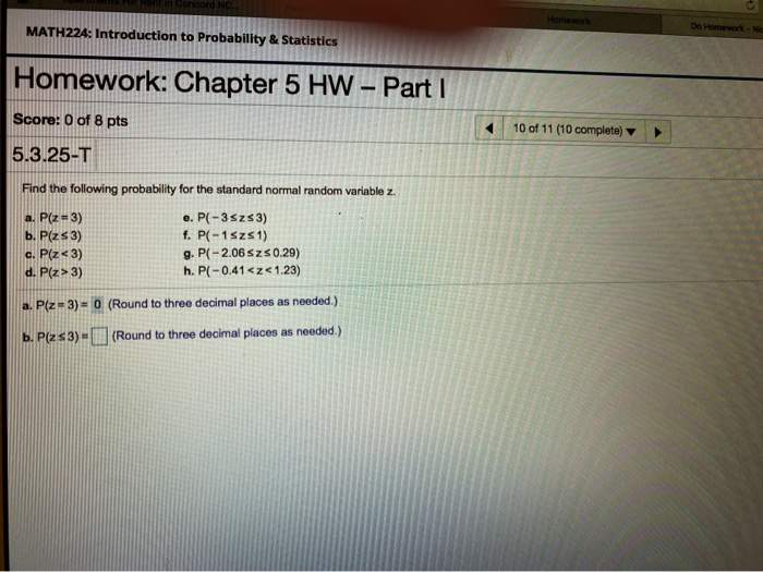 Solved Concord NC. Do Homework - Nie MATH224: Introduction | Chegg.com
