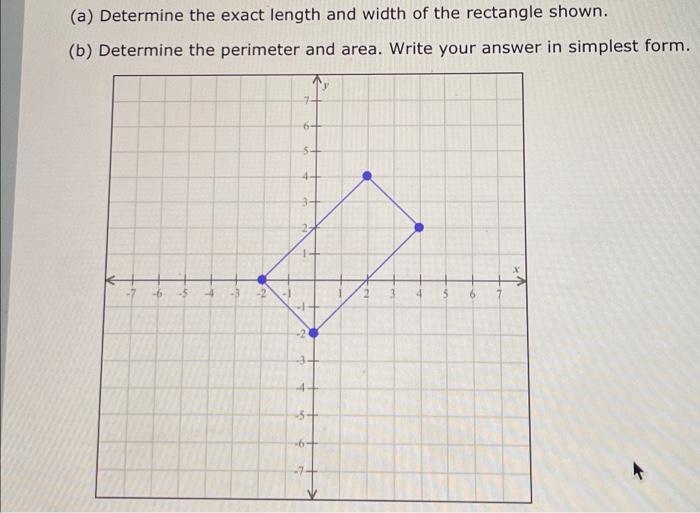 Solved (a) Determine the exact length and width of the | Chegg.com