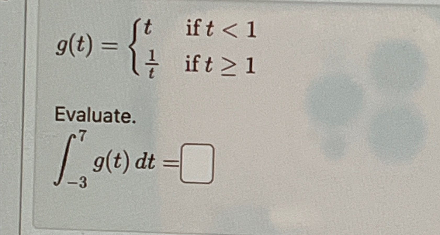 Solved g(t)={t if t