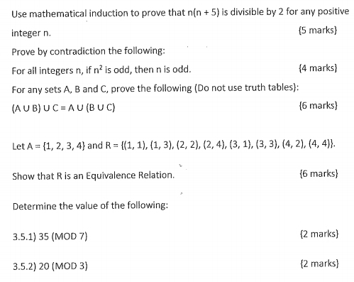 Solved Use mathematical induction to prove that n(n+5) ﻿is | Chegg.com