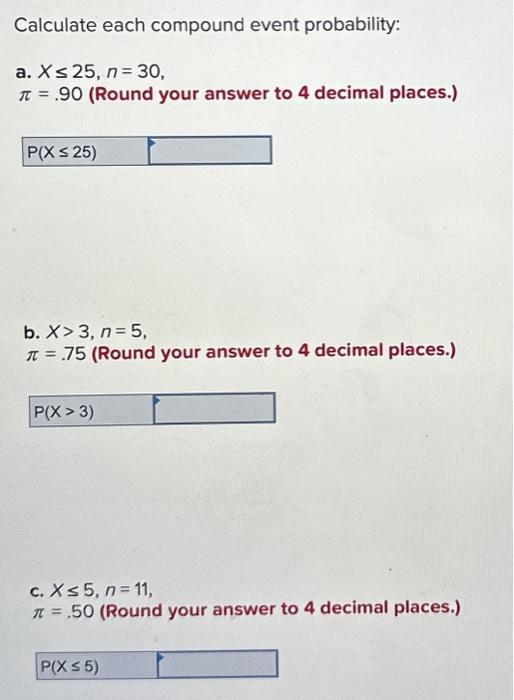 Solved Calculate each compound event probability: a. | Chegg.com