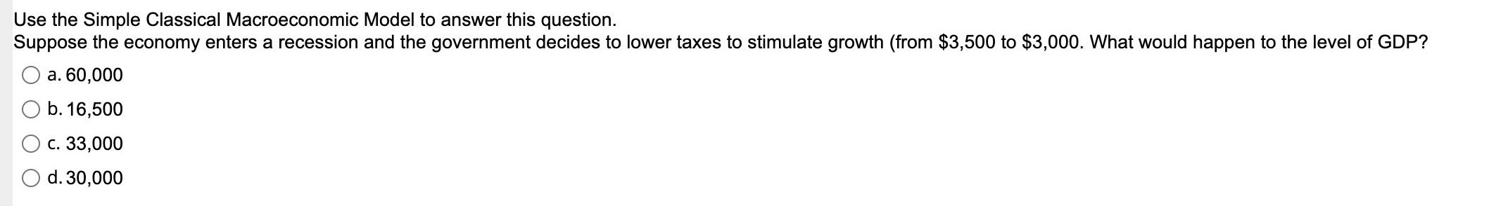 Use the Simple Classical Macroeconomic Model to | Chegg.com