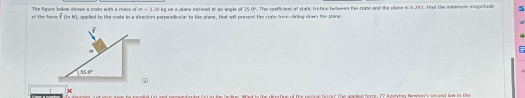 Solved of the force vec(F) (in N ), ﻿applied to the cate in | Chegg.com