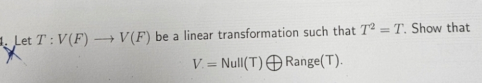 Solved Let T:V(F)longrightarrowV(F) ﻿be a linear | Chegg.com